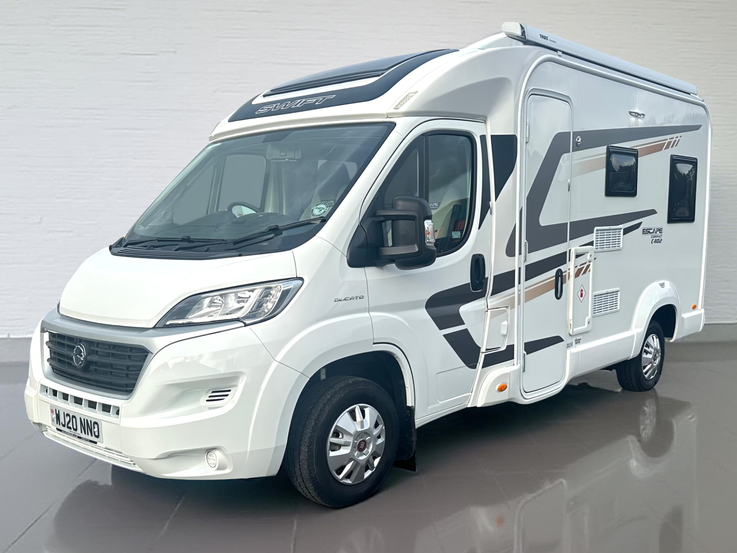 Swift Escape C402 in White nearside exterior