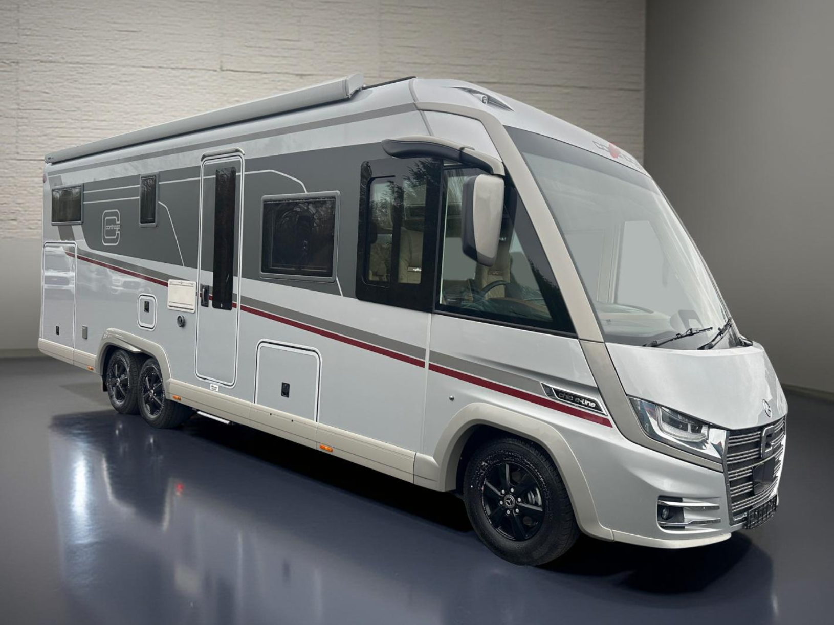 2025 Carthago E-Line 61 XL LE in silver external offside front