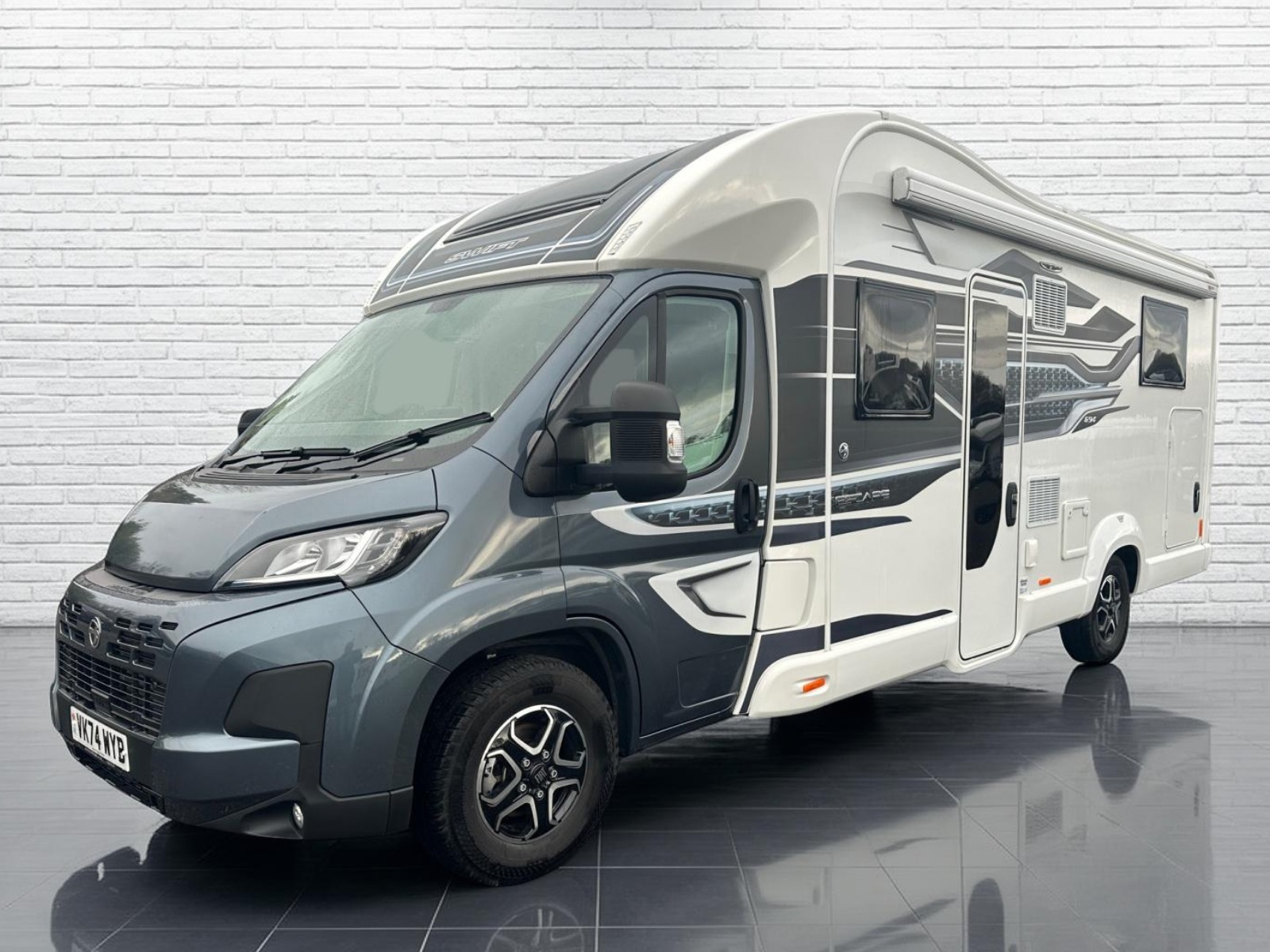 2025 Swift Escape 694 nearside front in Grey